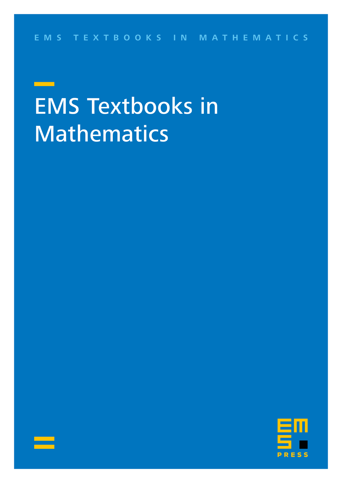 EMS Textbooks in Mathematics | EMS Press
